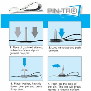 Pin-tag Rivets - the Easy Way to Attach Your Woven Labels / Nametapes ...