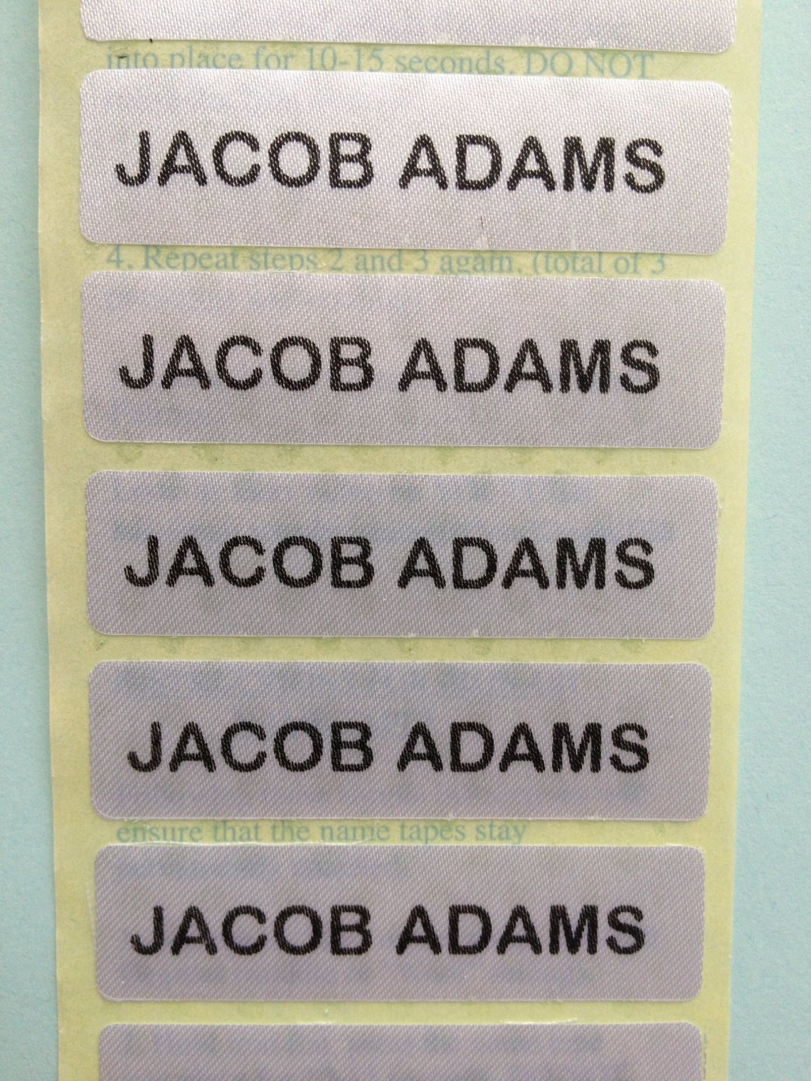 Name Tags/ Nametapes/labels IRON-ON School Uniform Tags Pre-cut Soft ...