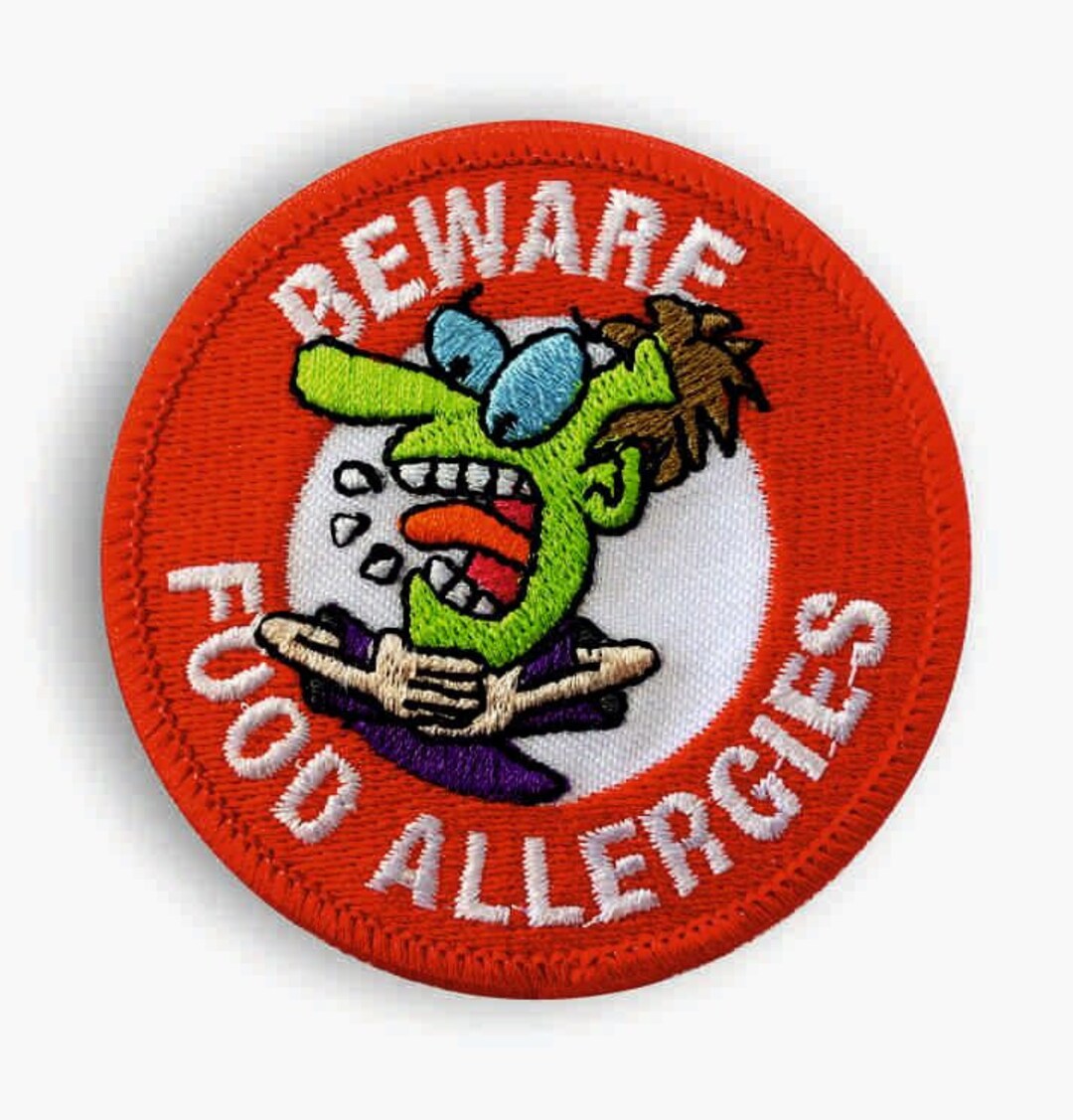 Allergy Alert Patches Pin Badges and Stickers Beware Food - Etsy