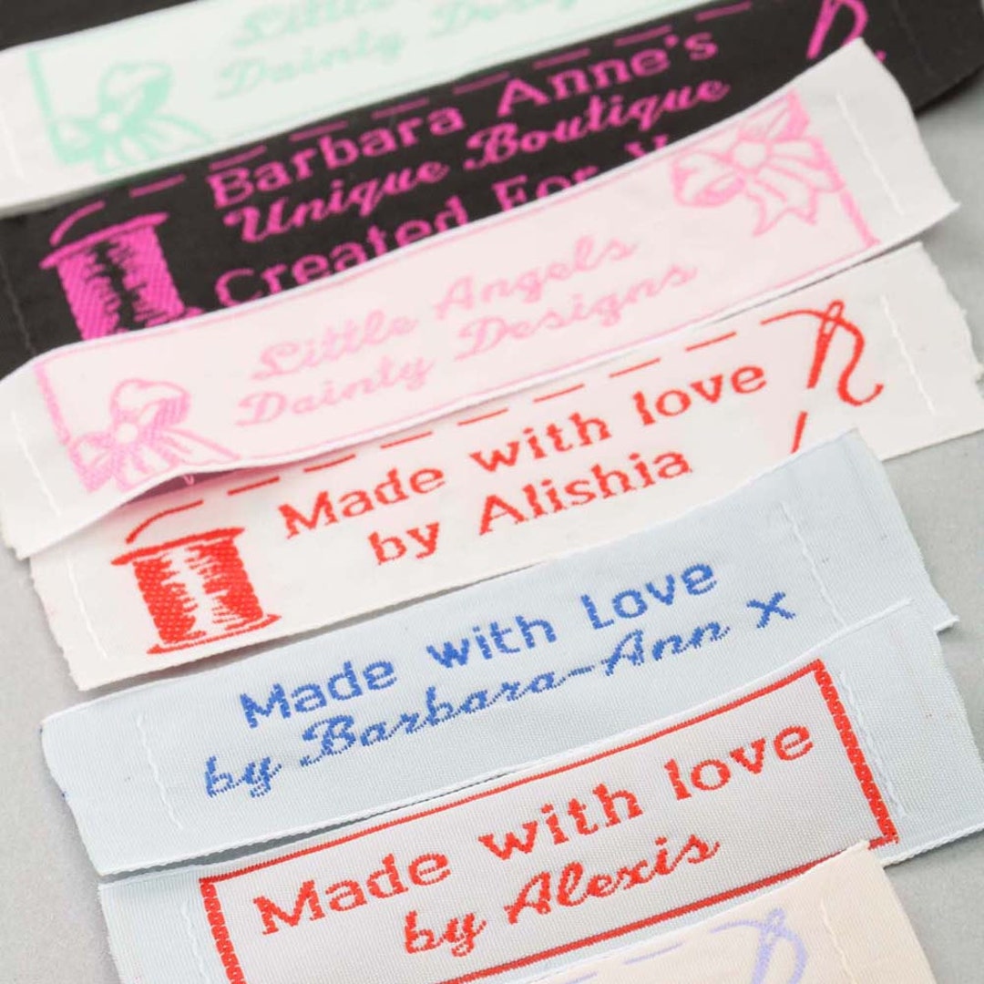 One Inch Wide Woven Garment Labels Great for Small Business or Craft ...