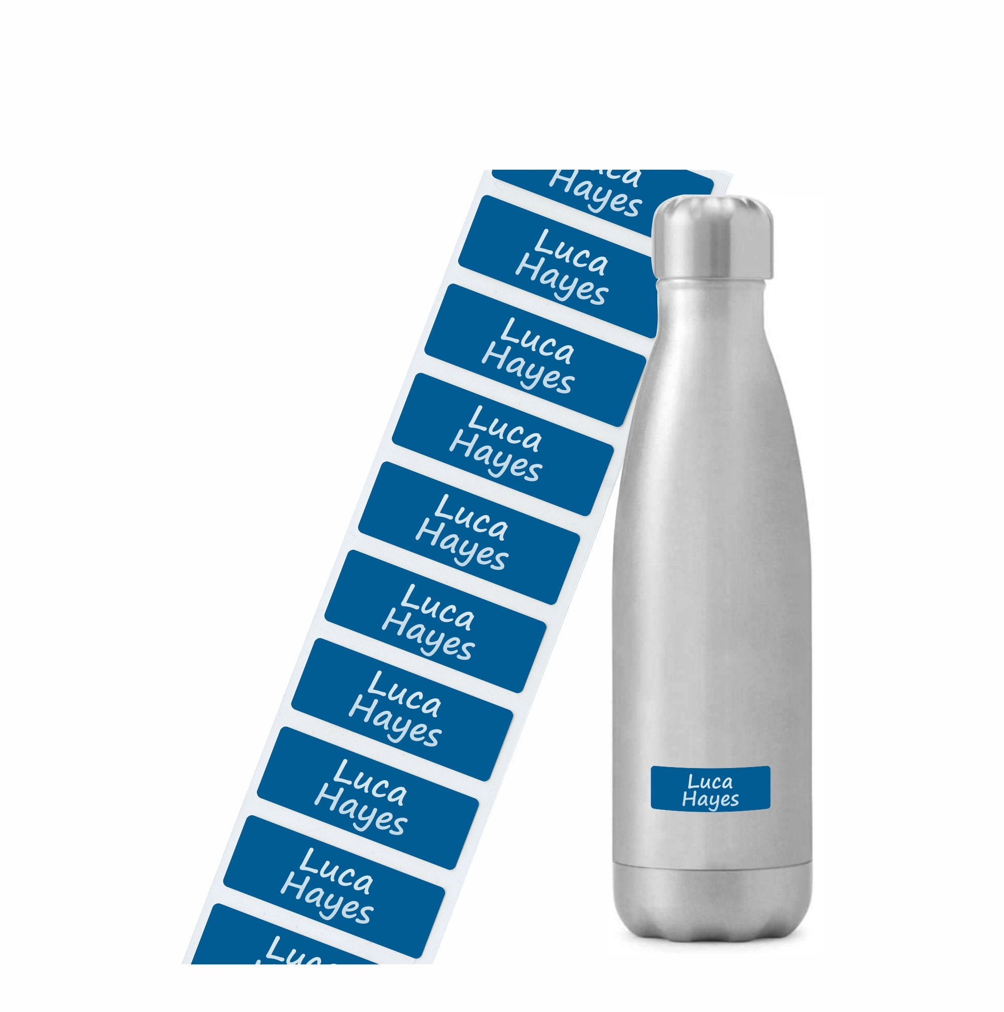 Water Bottle Labels Personalised Dishwasher Proof / Waterproof Nametags ...