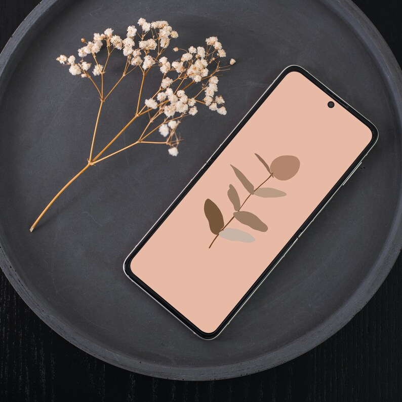 Set of 4 Phone Wallpapers | Instant Digital Download | Soft Minimal ...