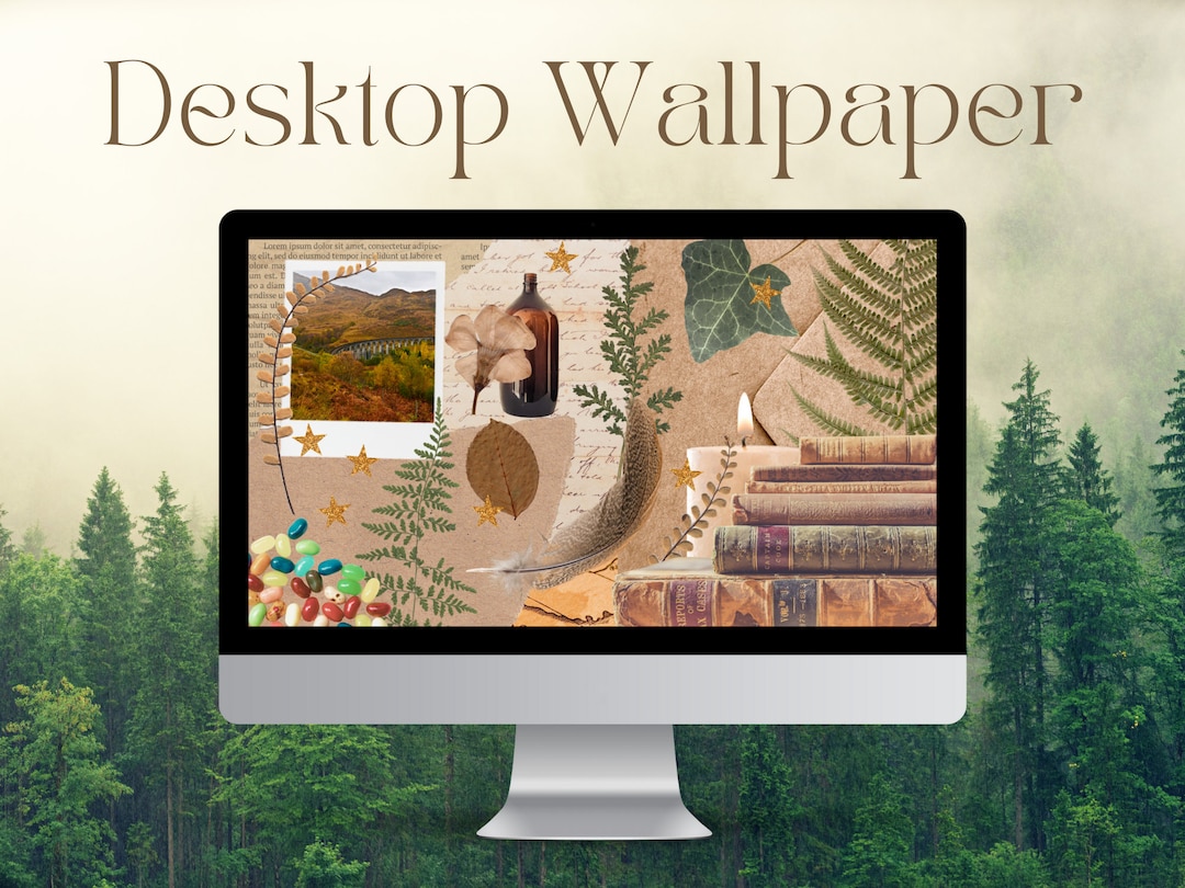 Magical Light Academia Desktop Wallpaper Autumn Fall Collage DIY ...