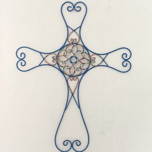Cross, Metal Cross, Wire Cross, Metal Cross Wall Art, Wire Cross Wall ...