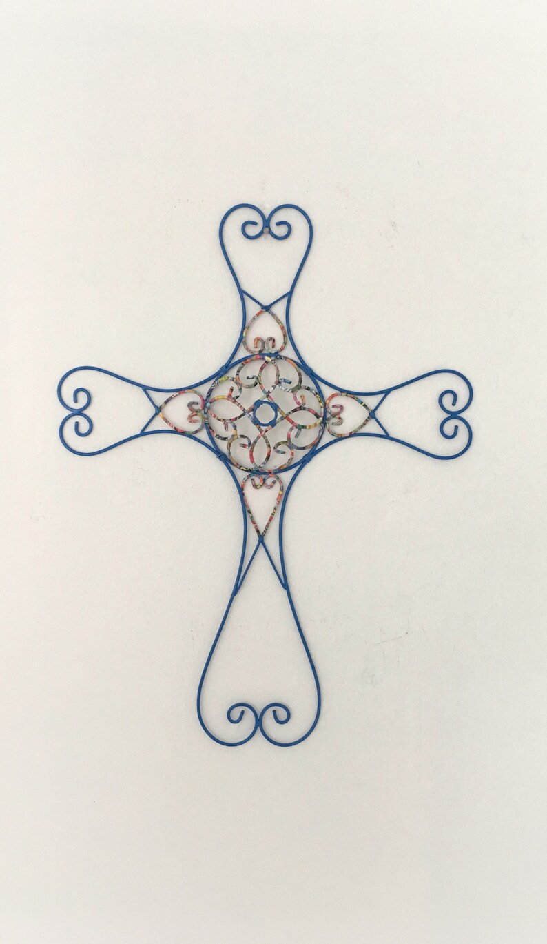 Cross, Metal Cross, Wire Cross, Metal Cross Wall Art, Wire Cross Wall ...