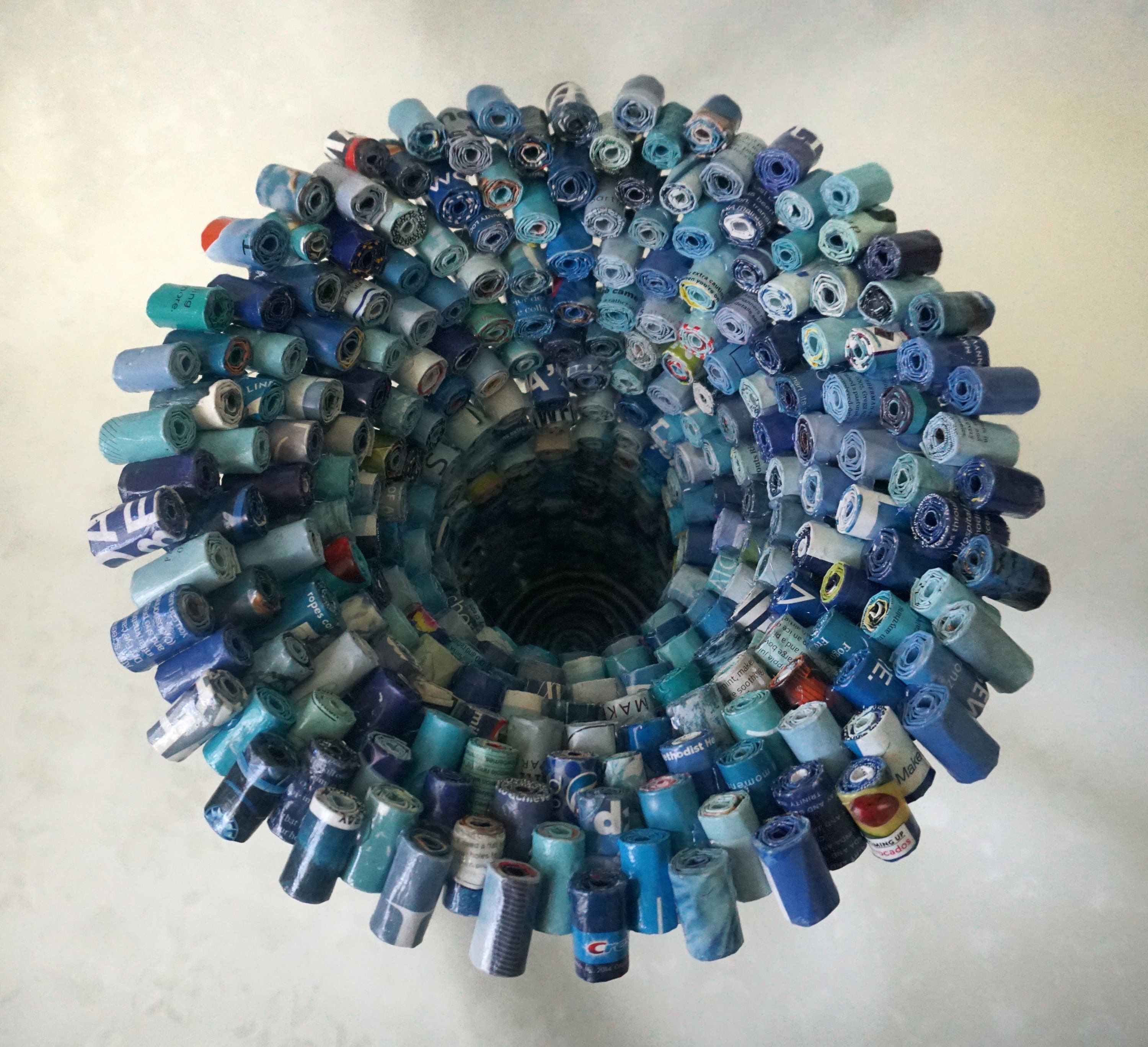 Paper Roll Vase, Vase Made From Paper, Paper Vase, Unique Vase ...