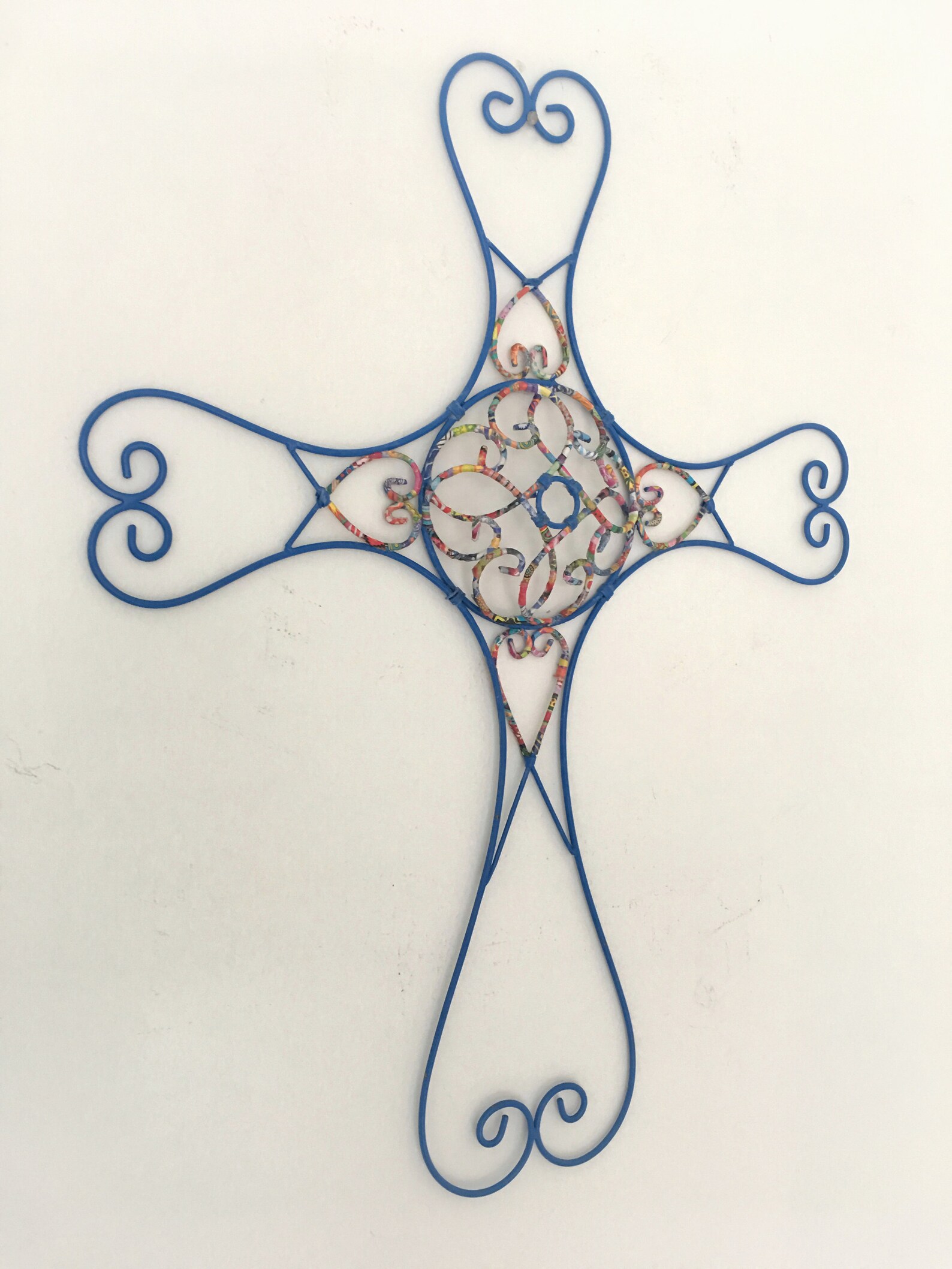 Cross, Metal Cross, Wire Cross, Metal Cross Wall Art, Wire Cross Wall ...