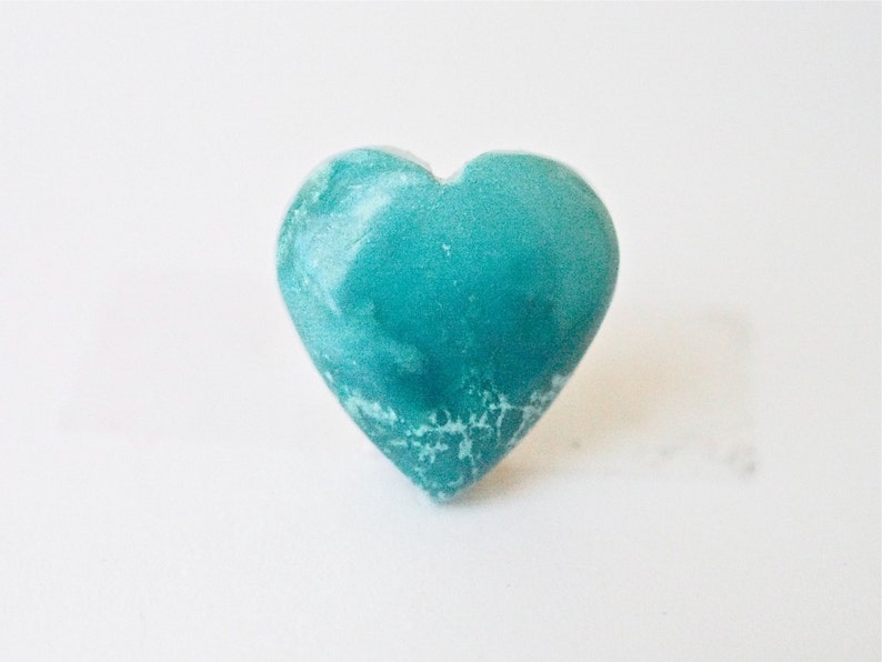 Turquoise stone heart authentic turquoise heart heart | Etsy