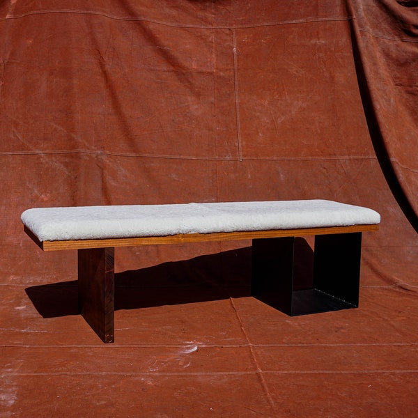 Sheepskin Bench - Etsy