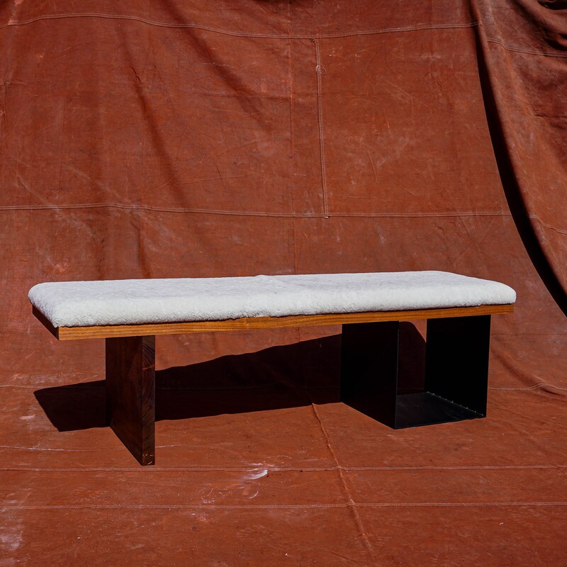 Sheepskin Bench - Etsy