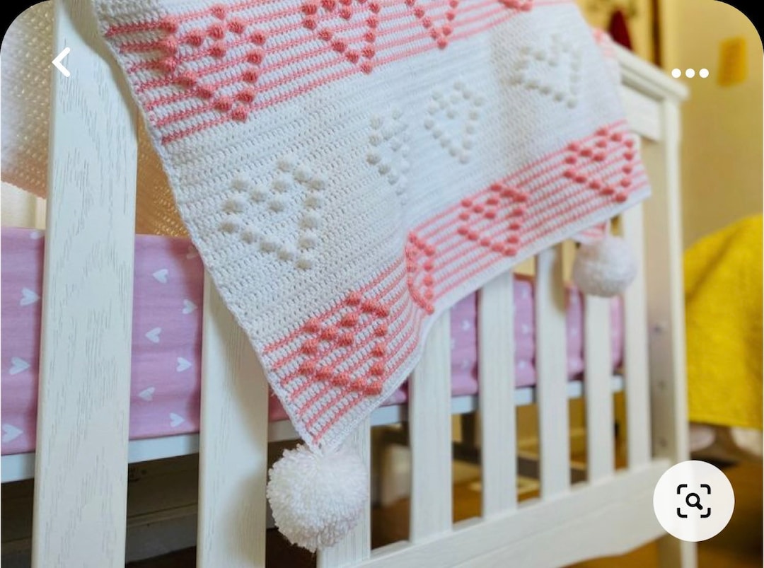 Heart Baby Blanket Crochet Pattern: Intermediate Level (PDF Pattern) - Etsy