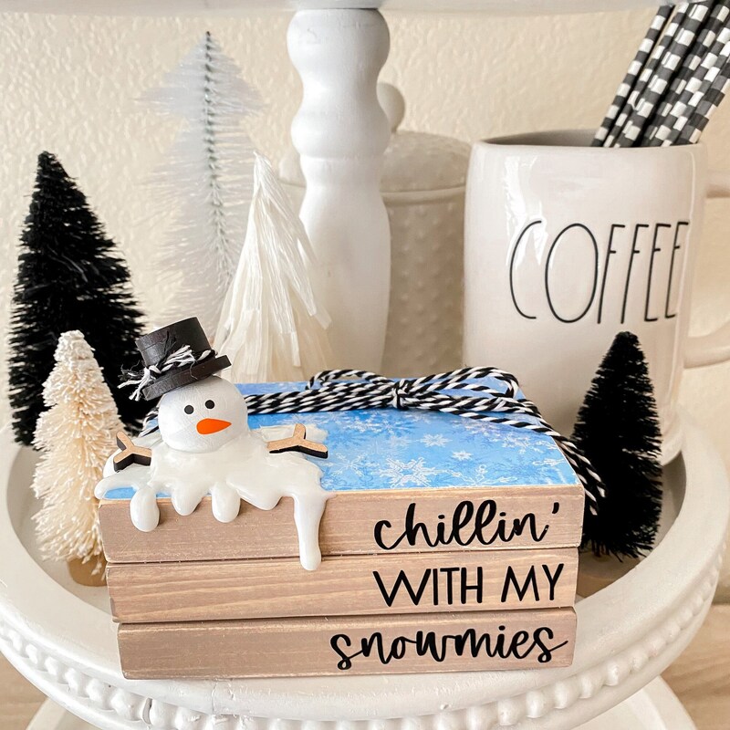 Book Snowman - Etsy