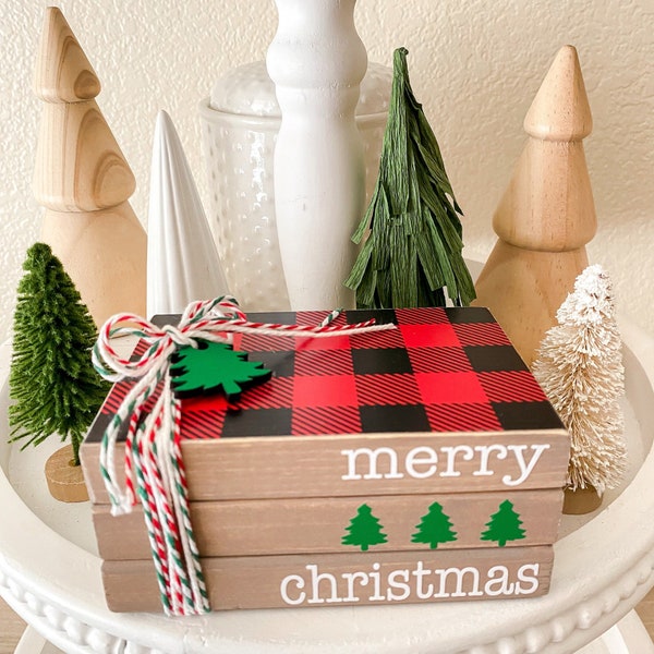 Christmas Book Stack - Etsy