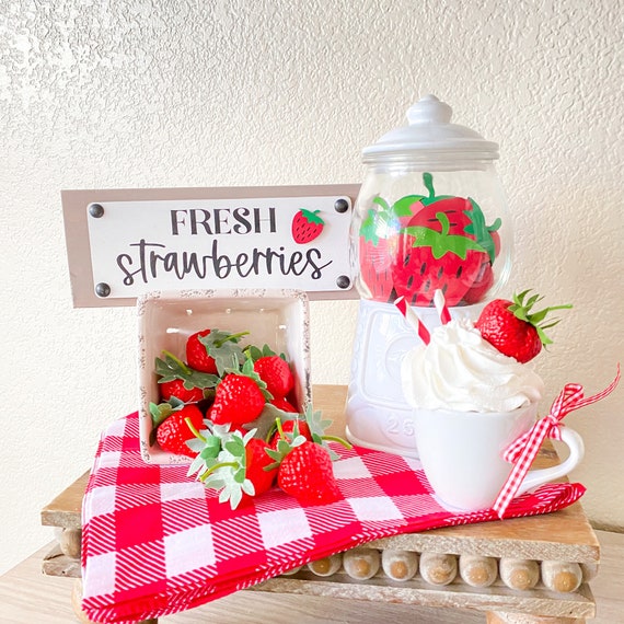 Strawberry Gumball Machine Filler Strawberry Jar Filler | Etsy