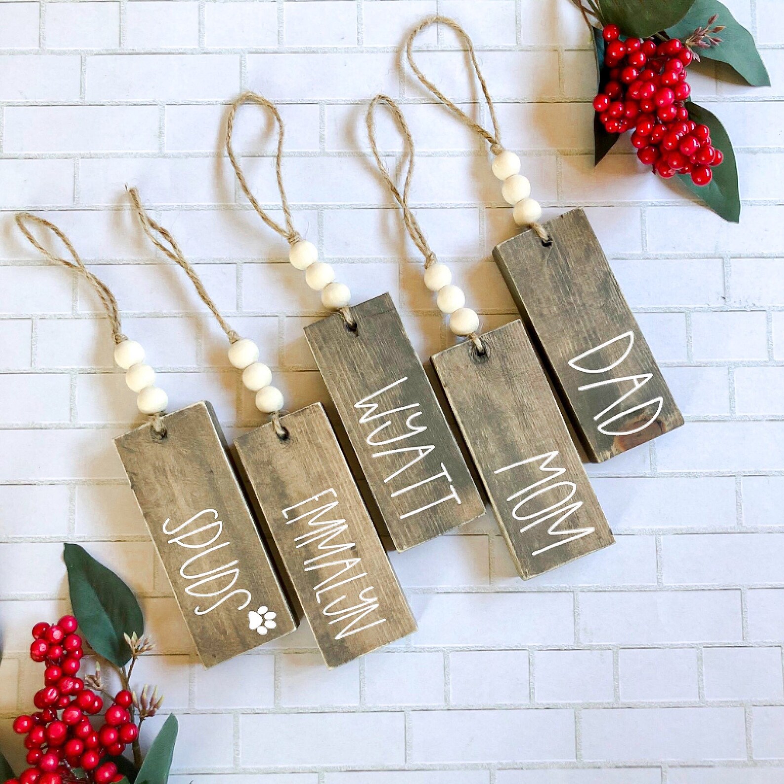 Wooden Stocking Name Tags Personalized Stocking Name Tags - Etsy