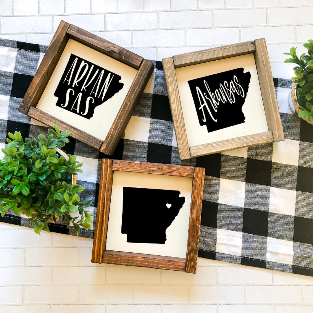 Arkansas Farmhouse Signs,arkansas Farmhouse Decor, Arkansas State Signs ...