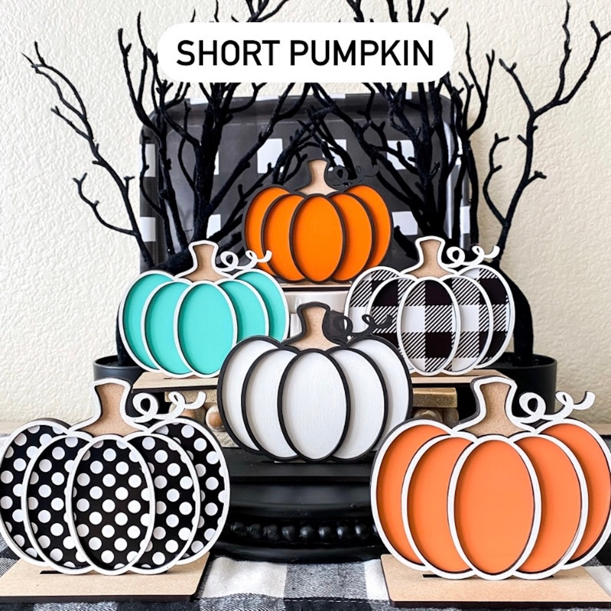 Wooden Standing Pumpkin BUNDLE Wooden Standing Pumpkin Trio - Etsy