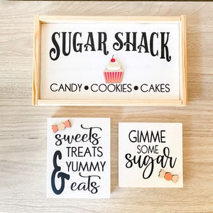 Sugar Shack 3D Tiered Tray Sign Set Sugar Shack Signs Sweets | Etsy