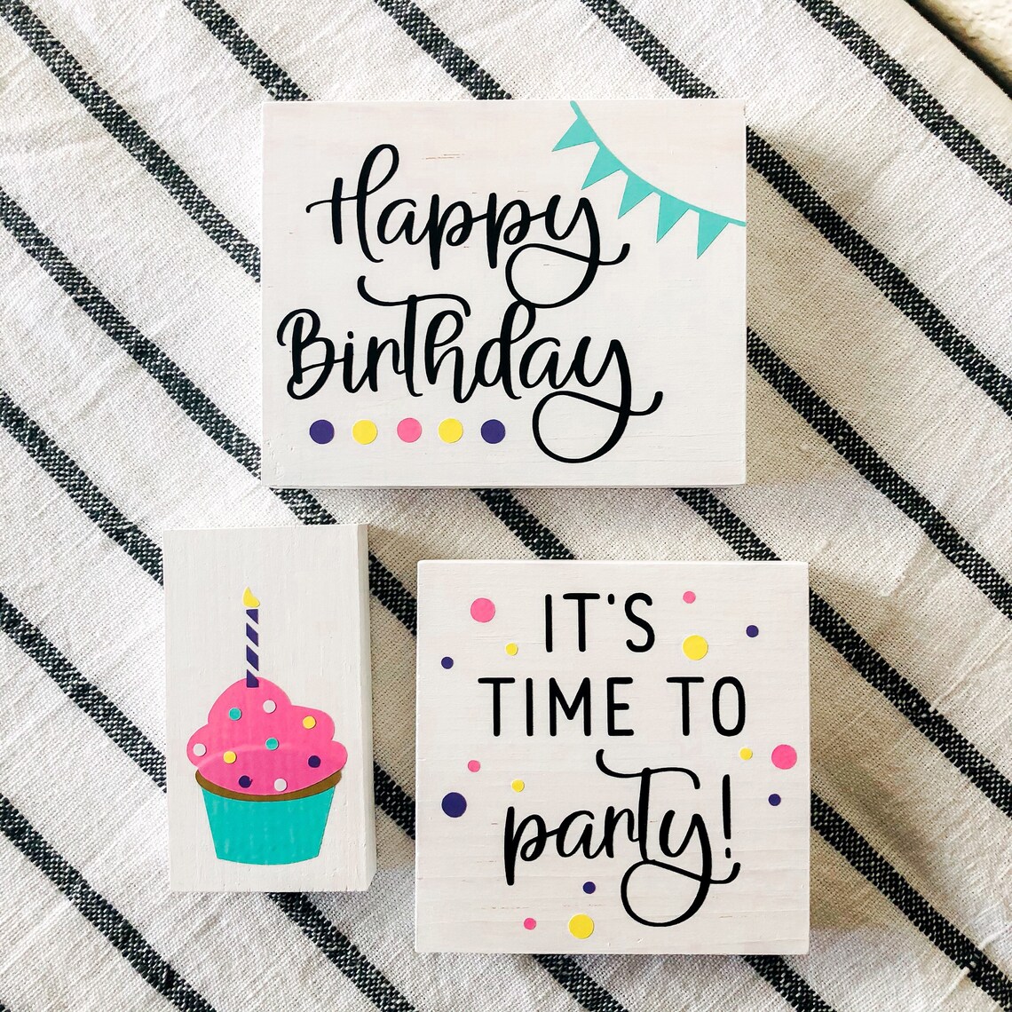 Happy Birthday Farmhouse Tier Tray Sign Setit's Time to - Etsy Canada