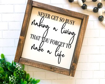 Never Get so Busy | Etsy