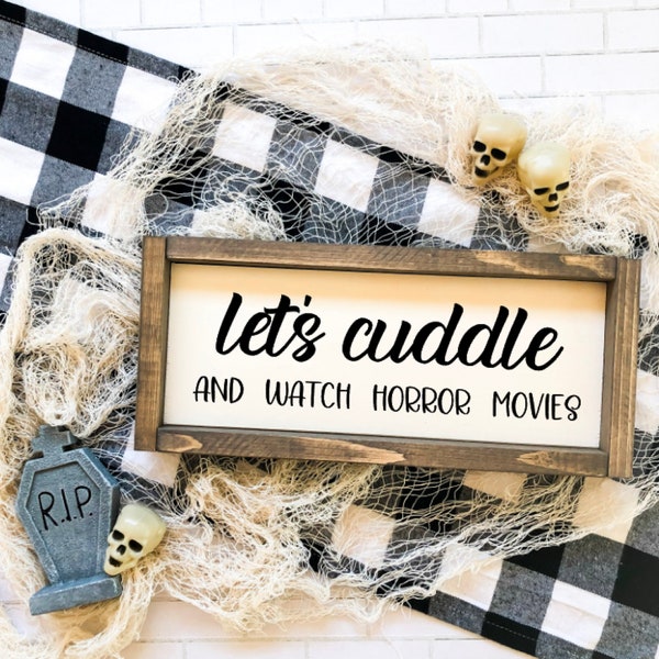 Lets Watch Horror Movies Sign - Etsy