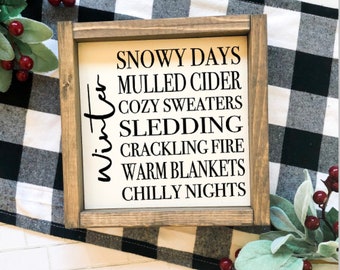 Farmhouse Winter Sign - Etsy