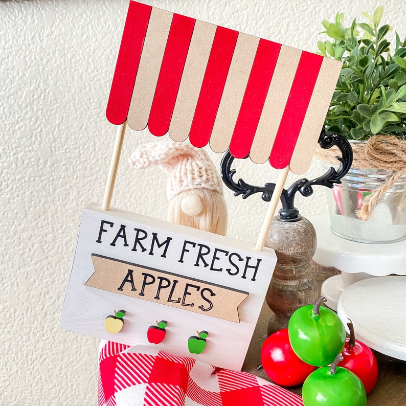 Farm Fresh Apples 3D Stand Apples Tiered Tray Decor Fall | Etsy