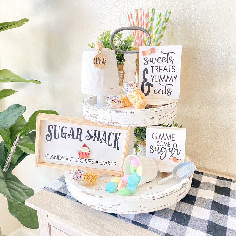 Sugar Shack 3D Tiered Tray Sign Set Sugar Shack Signs Sweets | Etsy
