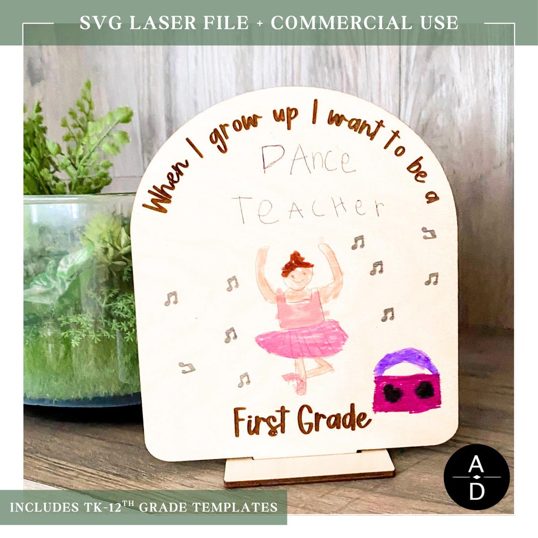 When I Grow up Kids Craft Sign SVG, Back to School Kids Craft, Laser ...