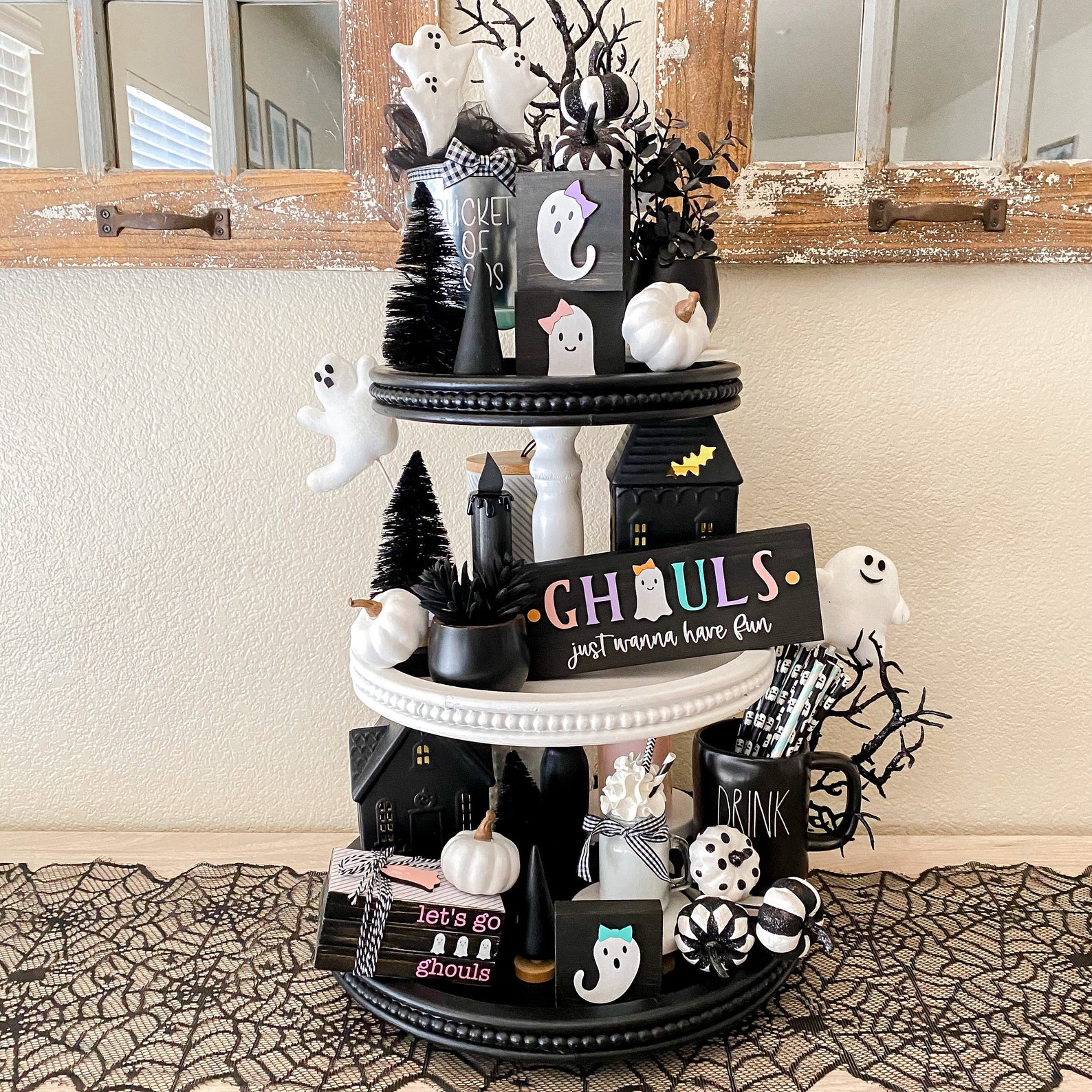 Ghouls Just Wanna Have Fun Tiered Tray Signs Ghouls Just - Etsy