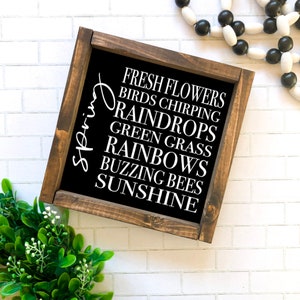 Spring List Farmhouse Sign, Spring Favorites Sign, Spring Farmhouse ...