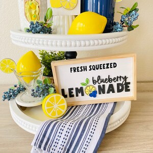 Blueberry Lemonade 3D Tiered Tray Signs Summer Tier Tray - Etsy