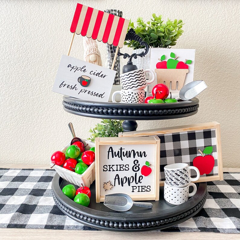 Apple Cider 3D Stand Apple Cider Tiered Tray Decor Apple - Etsy