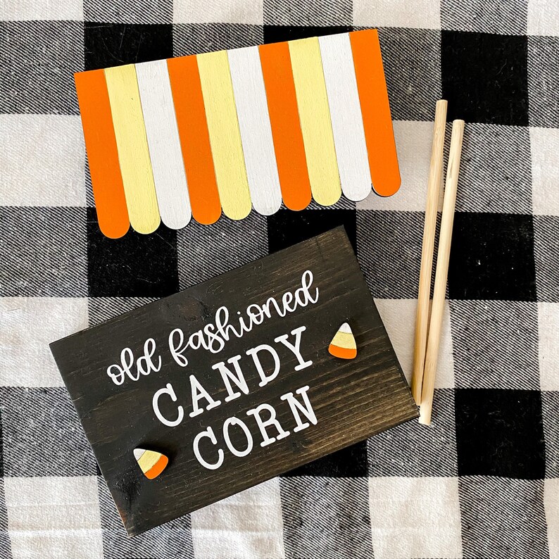 Candy Corn Stand Halloween Tiered Tray Decor Halloween Tier | Etsy