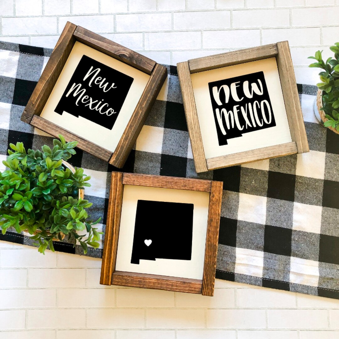 New Mexico Farmhouse Signs,new Mexico Farmhouse Decor, New Mexico State ...