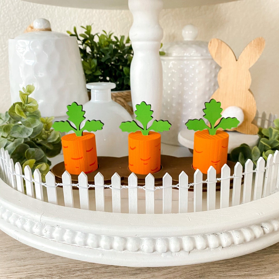 Wooden Garden Carrot Tops Wooden Carrot Decor Wooden Carrot - Etsy