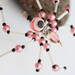 Original Design Handmade Beaded Spider / Pink Eye Spider / Swarovski ...