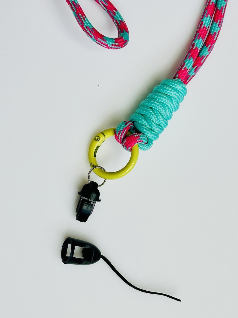 Handmade Long Lanyard, Colourful Paracord Braided Lanyard, Mobile Phone ...