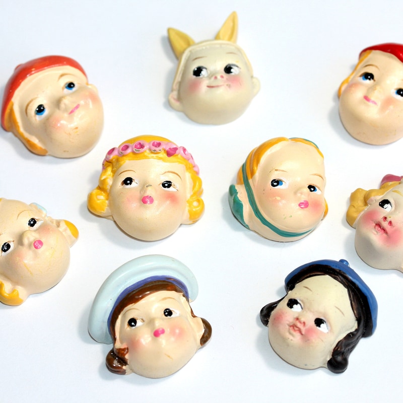 Vintage Doll Heads - Etsy