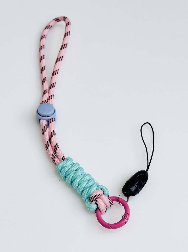 Handmade Short Lanyard, Colourful Paracord Braided Lanyard, for Mobile ...