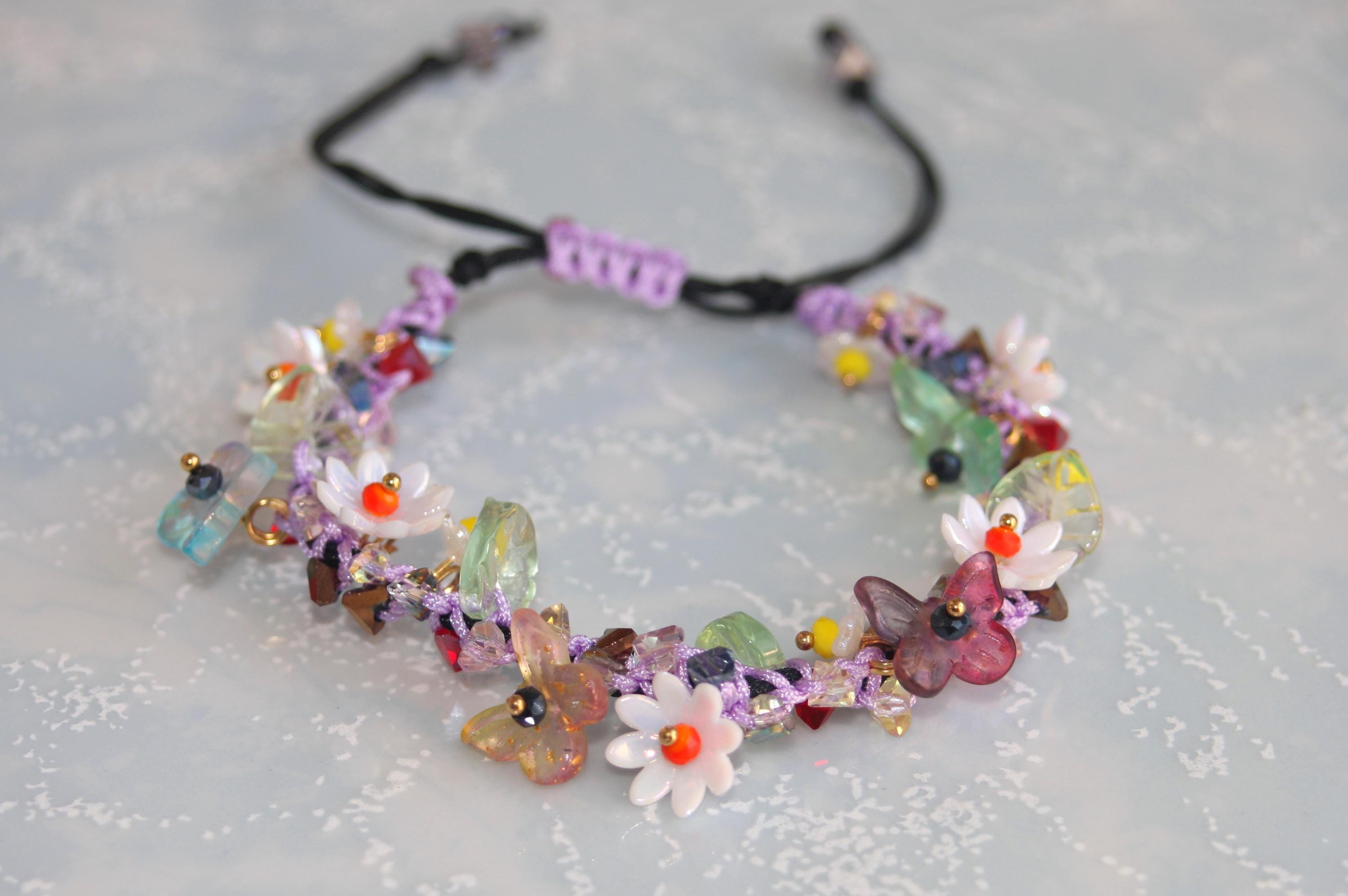 Original Design Handmade Monet Garden Beaded Bracelet (anklet) / Monet ...