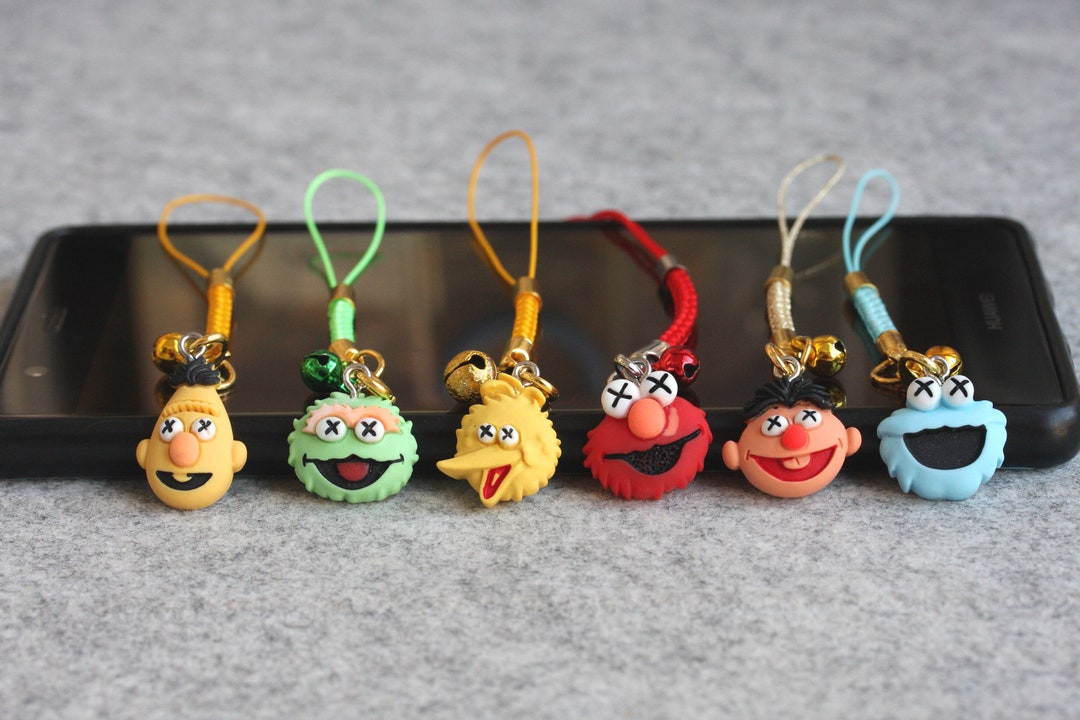 Handmade Funny Resin Mini Sesame Toy Mobile Phone Charm, Keyring, Bag ...