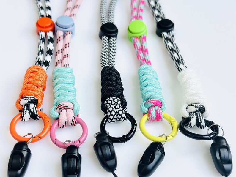 Handmade Short Lanyard, Colourful Paracord Braided Lanyard, for Mobile ...