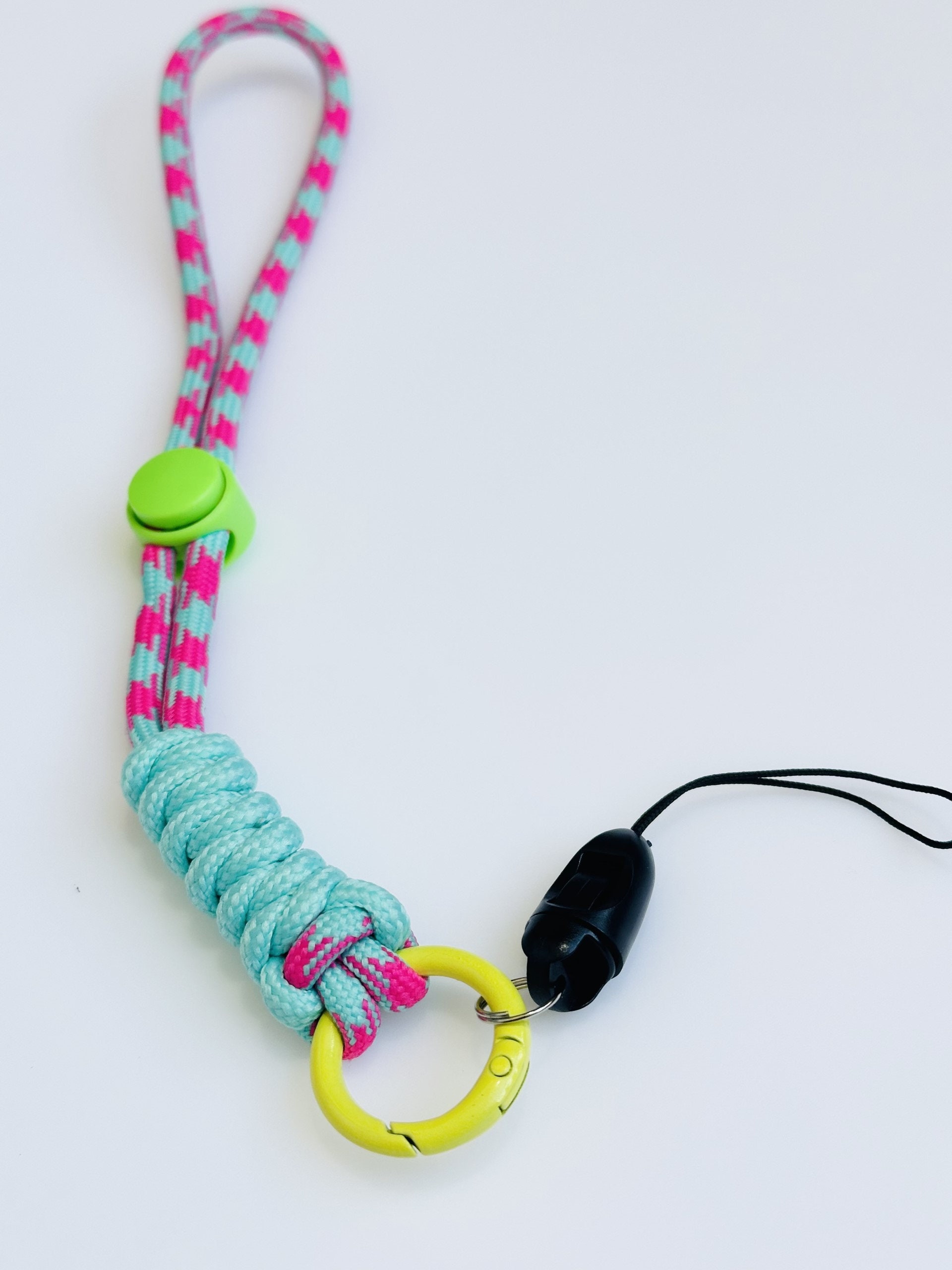 Handmade Short Lanyard, Colourful Paracord Braided Lanyard, for Mobile ...
