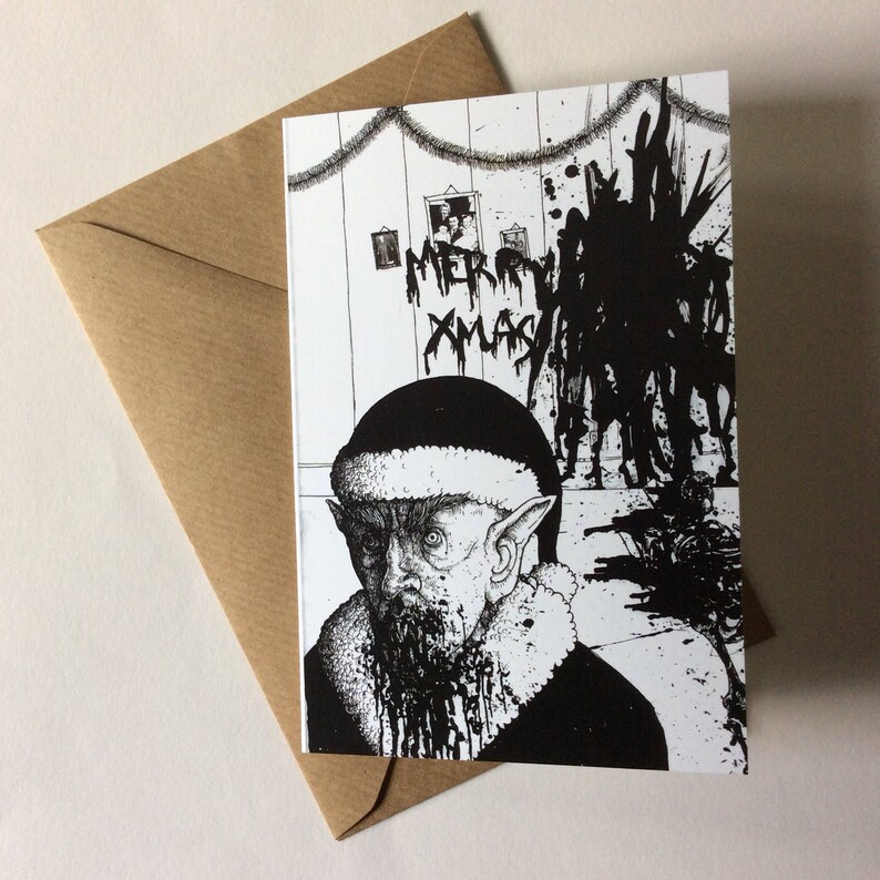 Set of Four Creepy Greetings Cards - Etsy
