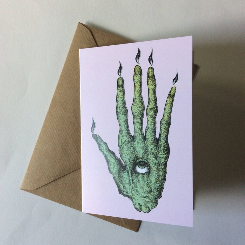 Set of Four Creepy Greetings Cards - Etsy