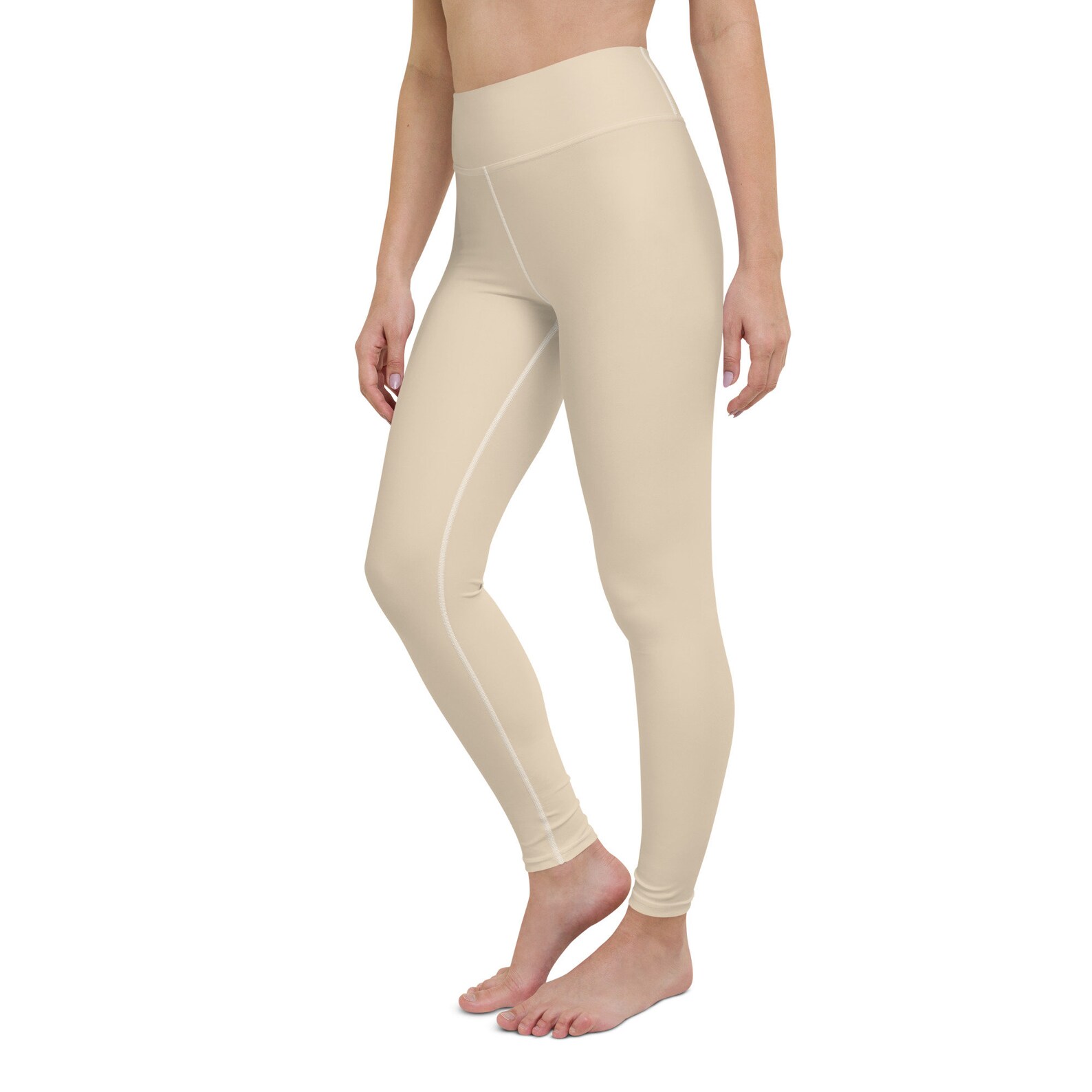Champagne Beige Yoga Leggings for Workout Paddleboard Pickle - Etsy