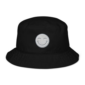 Smile Organic Bucket Hat for Vacation, Summer, Streetwear, Workout ...