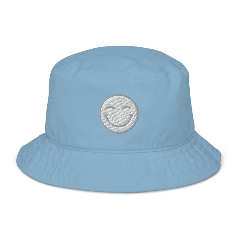 Smile Organic Bucket Hat for Vacation, Summer, Streetwear, Workout ...