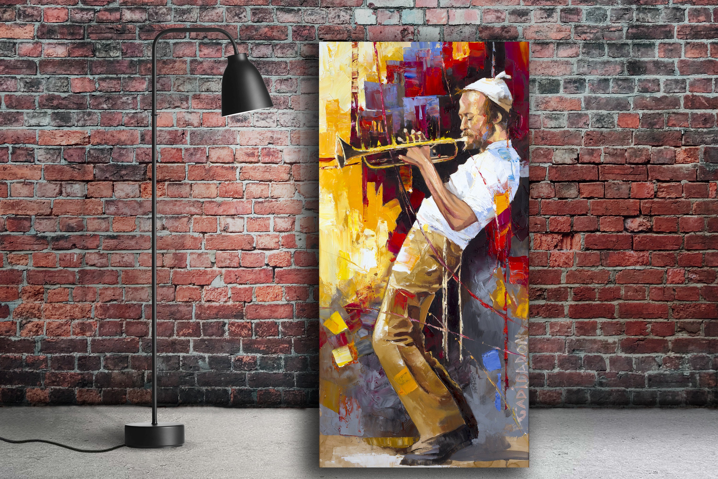 Cellist Jewish Musician, Contemporary Art Canvas Print/ Gadi Dadon ...